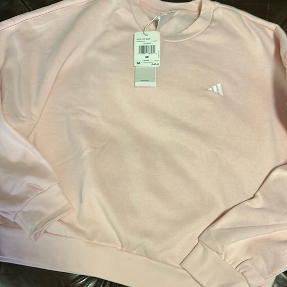 adidas | Tops | Adidas Light Pink Crewneck Sweatshirt | Poshmark